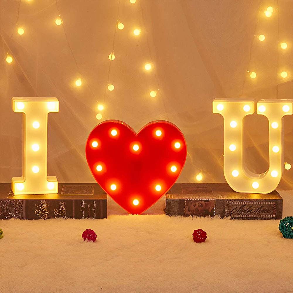 LED Letter Lights - Lit up Symbols – Decorart.uk