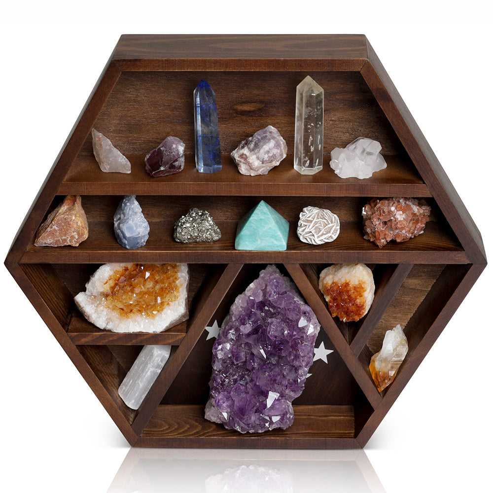 Hexagon Floating Crystal Shelves – Decorart.uk